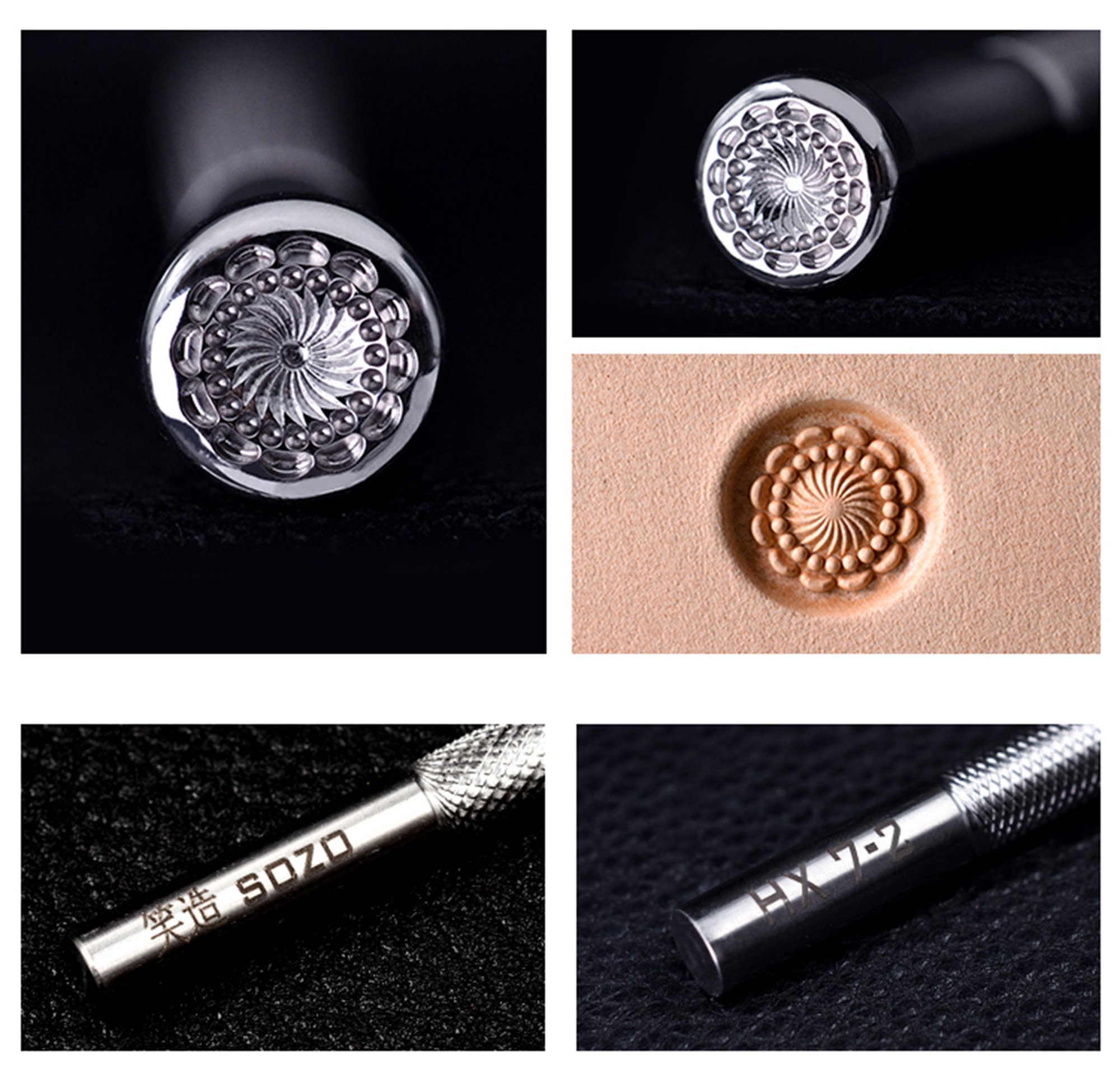 Leather Art Leather Carving Printing Flower Core Pattern - Etsy