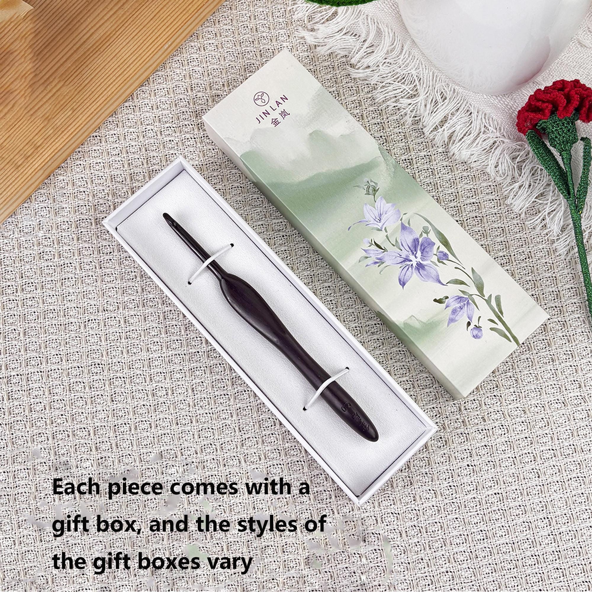Jin Lan Ebony Crochet Hook Integrated Handmade DIY Yarn Knitting Tool ...