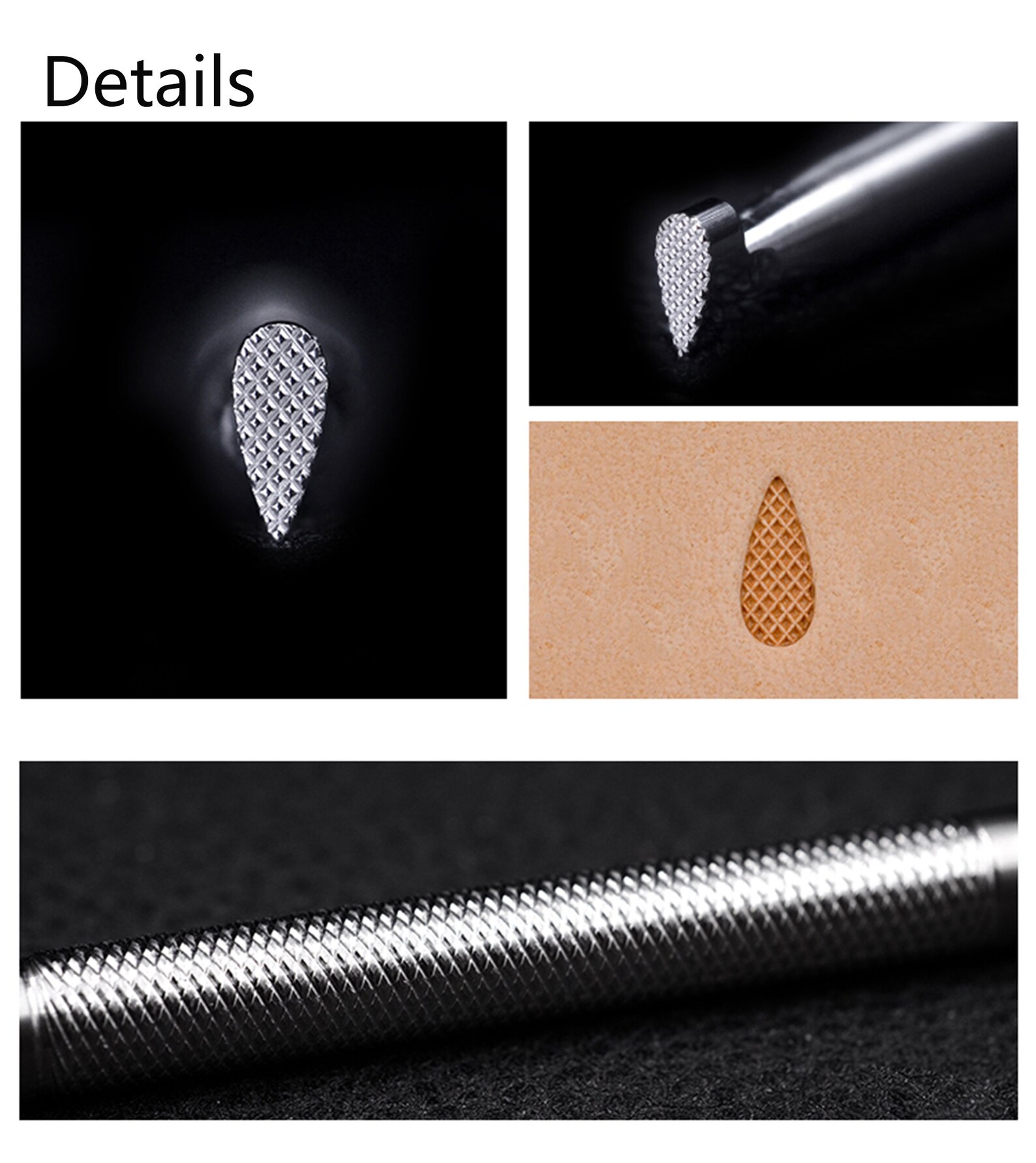 Leather Art Leather Carving Printing Grid Pattern - Etsy