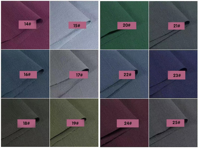 Slub Texture Linen Cotton Fabric by the Yard or Meter Rustic - Etsy