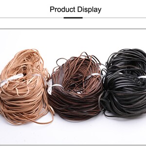 Ox Warble flat Leather Rope leather Rope diy handmade Leather Goods ...