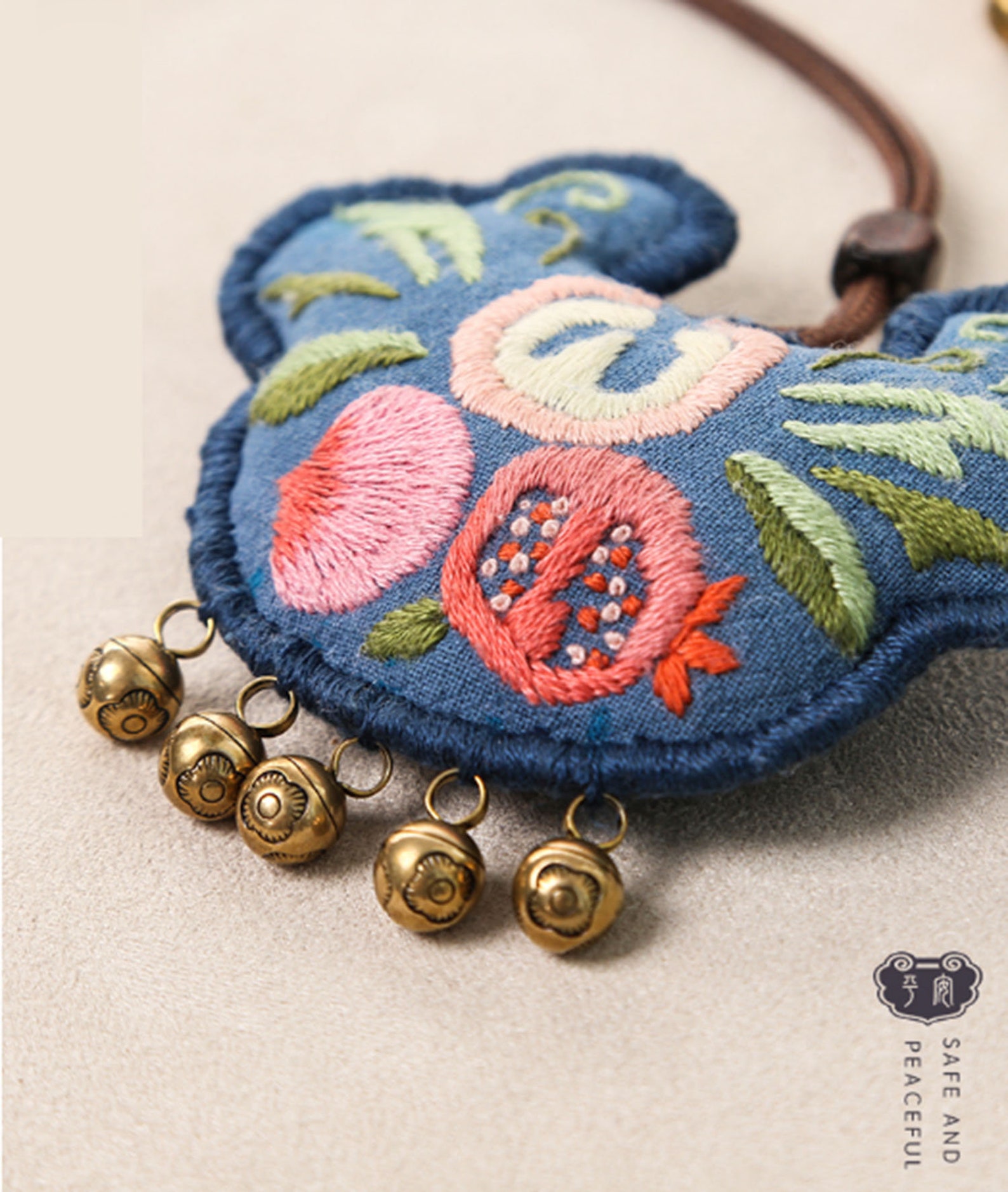 Embroidery Lock Embroidery Sachet Embroidery Necklace Blessing - Etsy