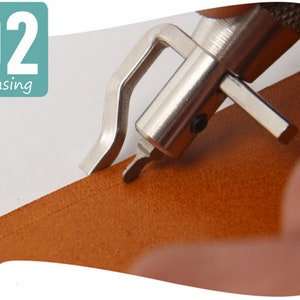 5 in 1 DIY Wood Leathercraft Adjustable Pro Leather Stitching Groover ...