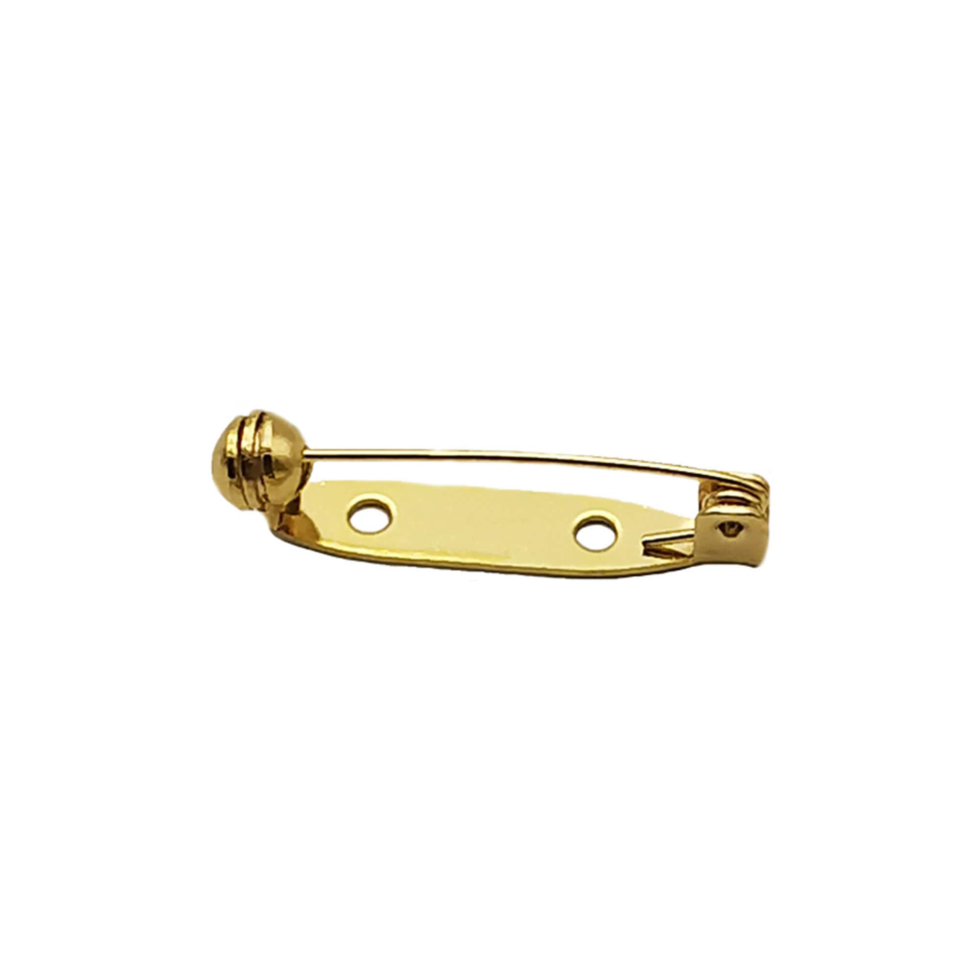 14 20 28 35mm Brass Brooch Pin, Brass Brooch Pin Back Base Safety Pins ...