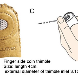 Japanese Clover Leather Thimble Sewing Quilting Embroidery Tool - Etsy