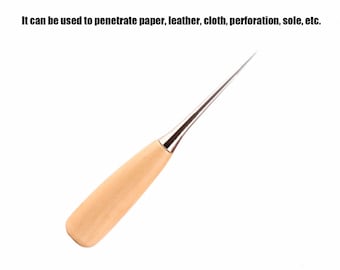 1 Piece Wood Handle Awl Leather Tool 11cm - Etsy