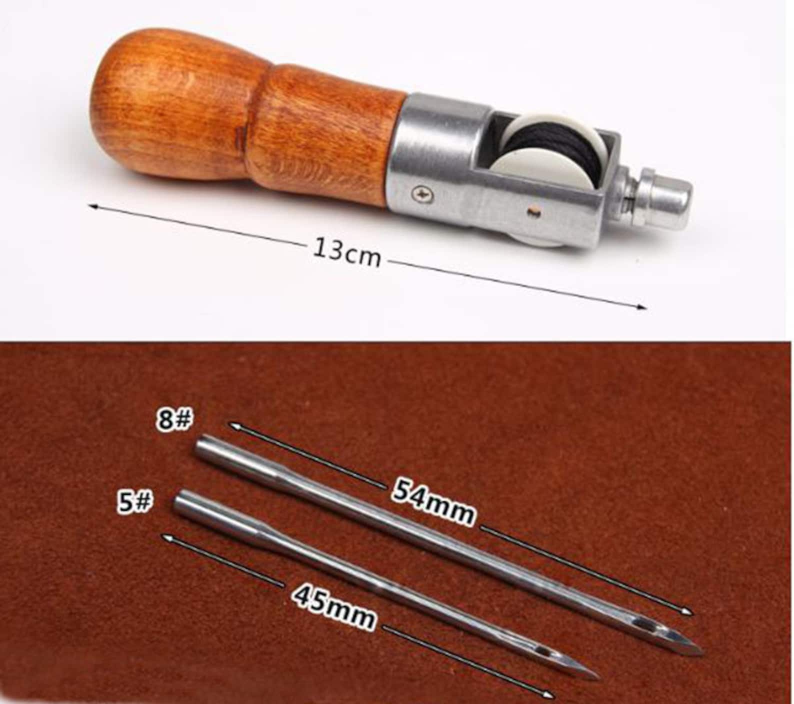 1 Set Hand Made Leather Sewing Needle Machine, Leather Stitching Tools ...