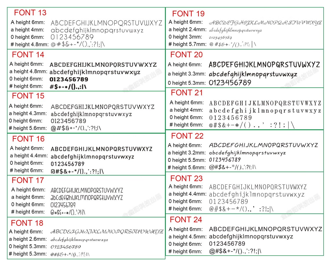 Customized 35 Fonts Interchangeable Letter Stamps With T-slot Holder ...