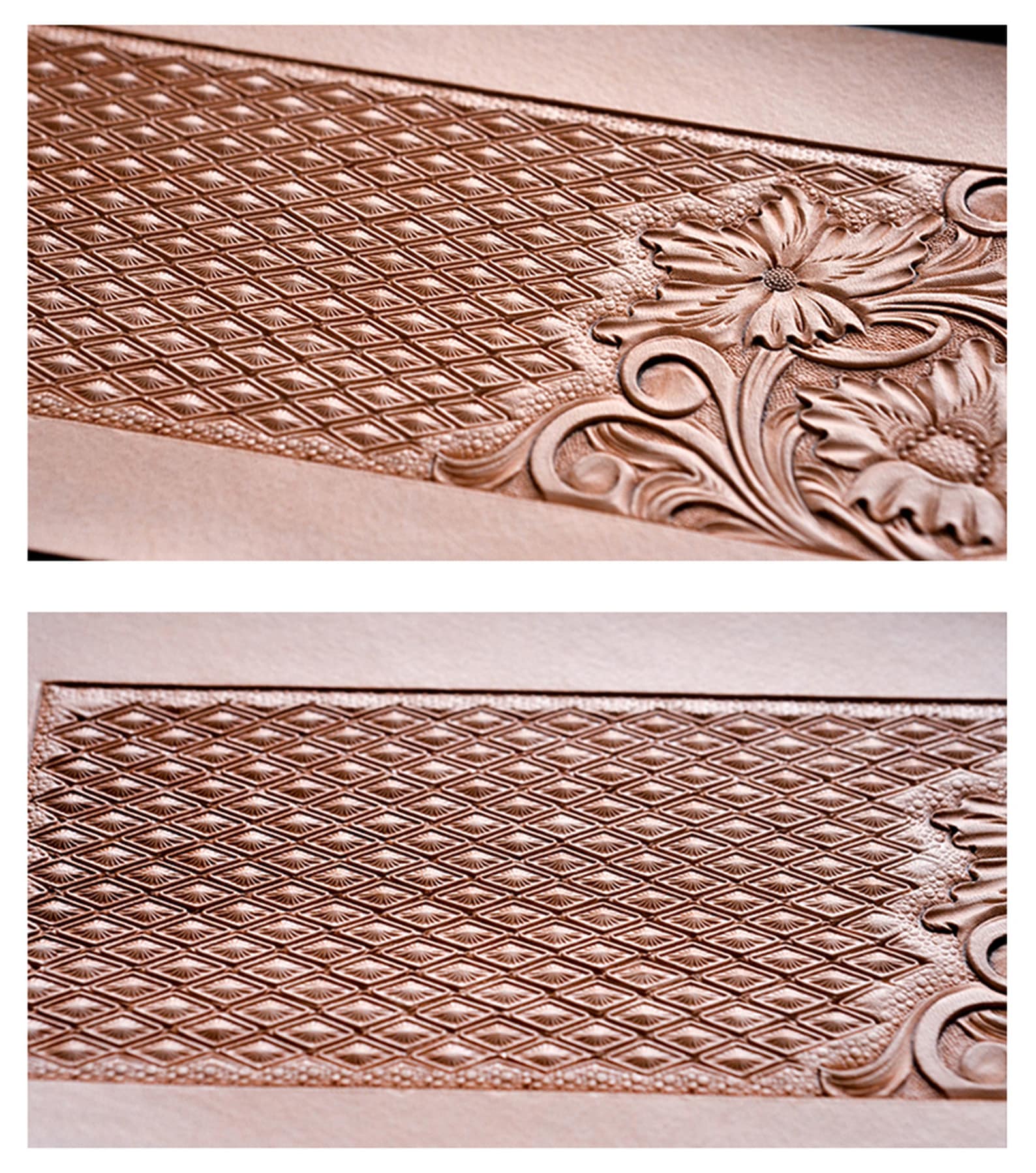 Leather Art Leather Carving Printing Diamond Pattern - Etsy