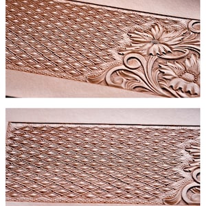 Leather Art Leather Carving Printing Diamond Pattern - Etsy
