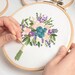 Handmade Embroidery Art Hand Embroidery Bouquet Art Embroidered Flower ...