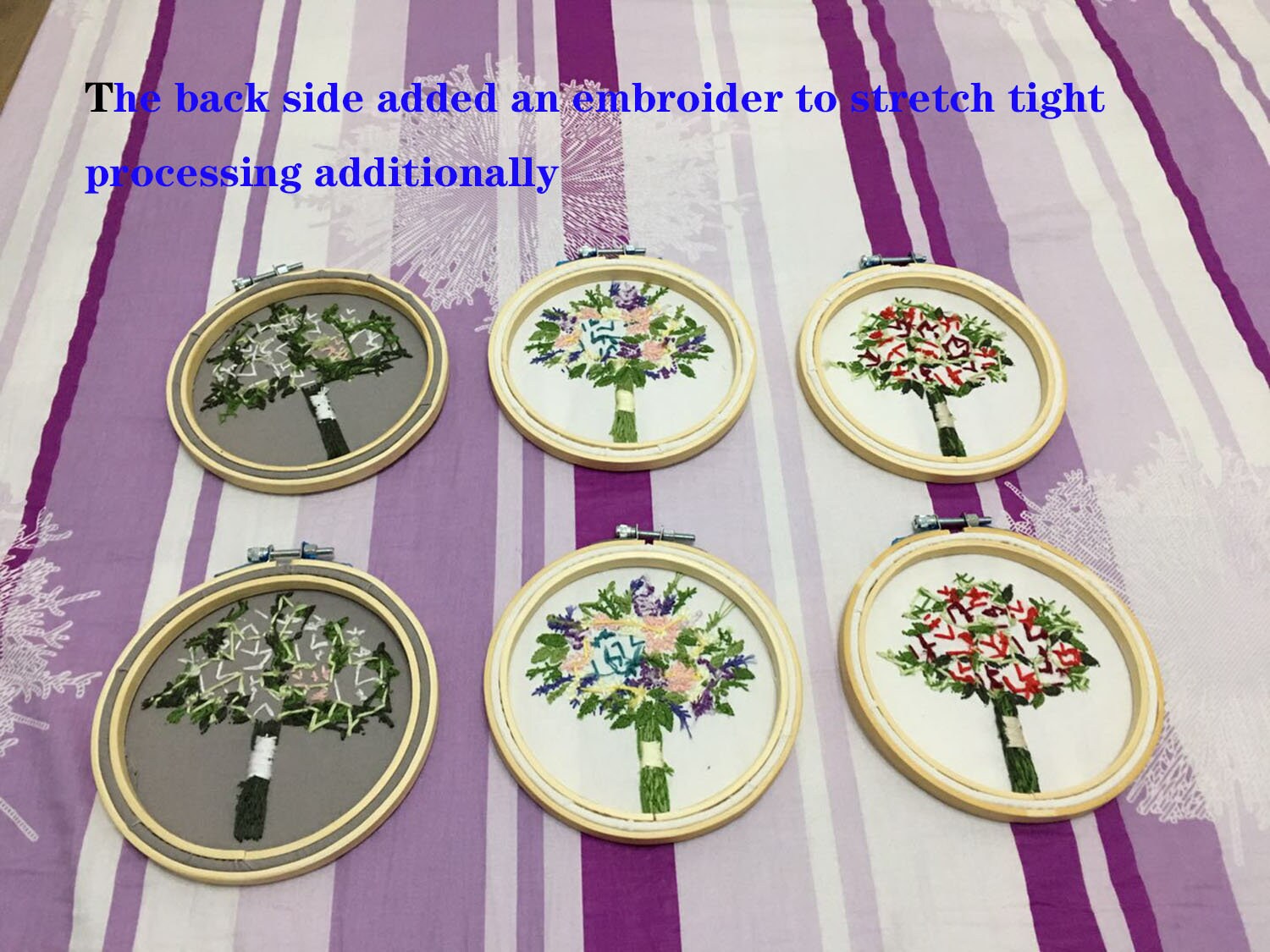 Handmade Embroidery Art Hand Embroidery Bouquet Art Embroidered Flower ...
