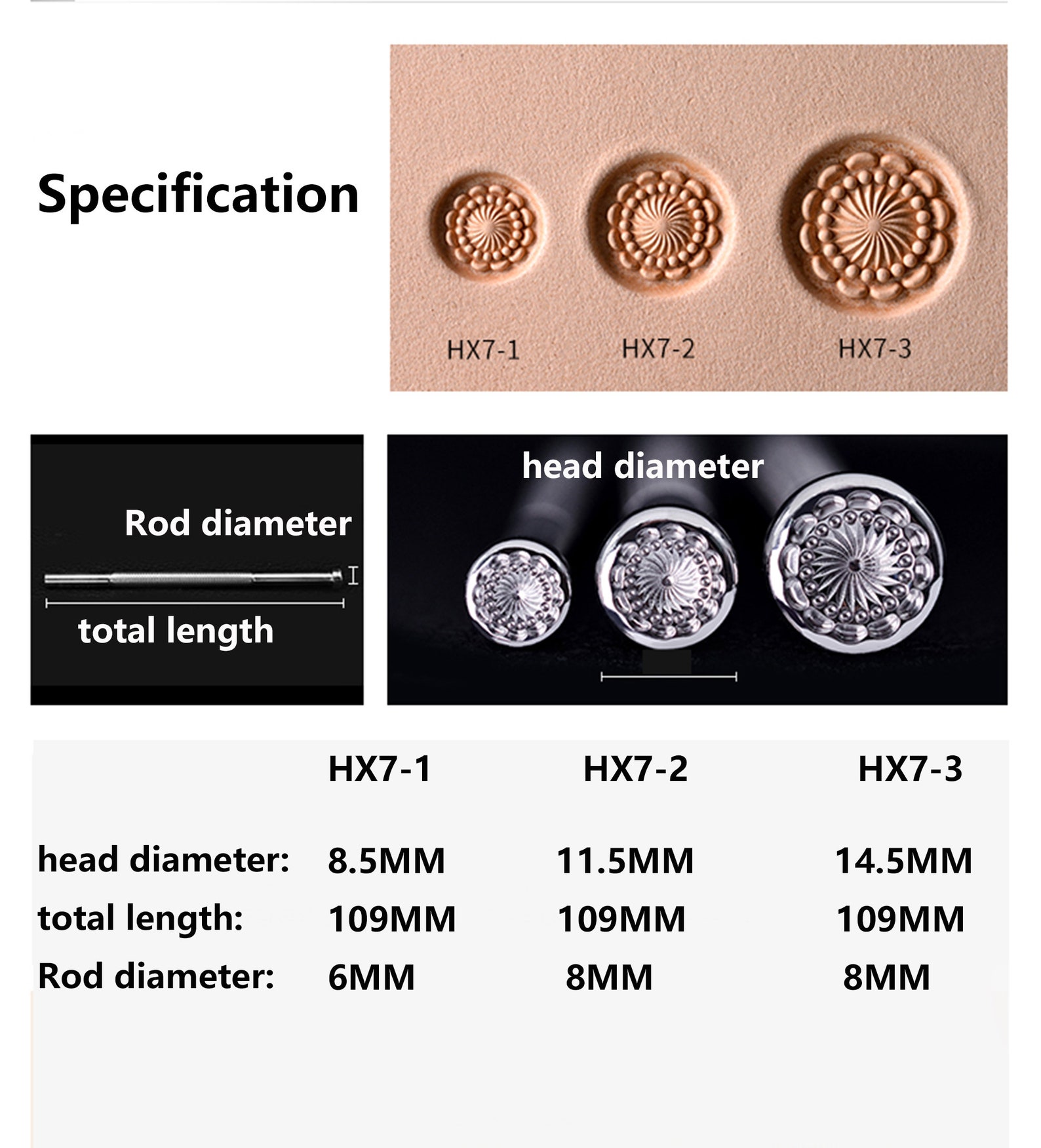 Leather Art Leather Carving Printing Flower Core Pattern - Etsy