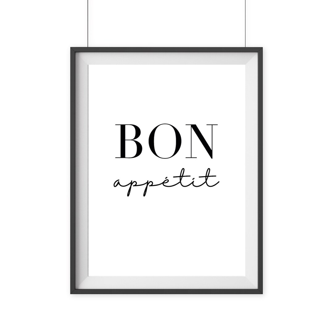 Poster Bon Appetit Print A4 Kitchen, Bon Appetit, Cooking, Gift ...