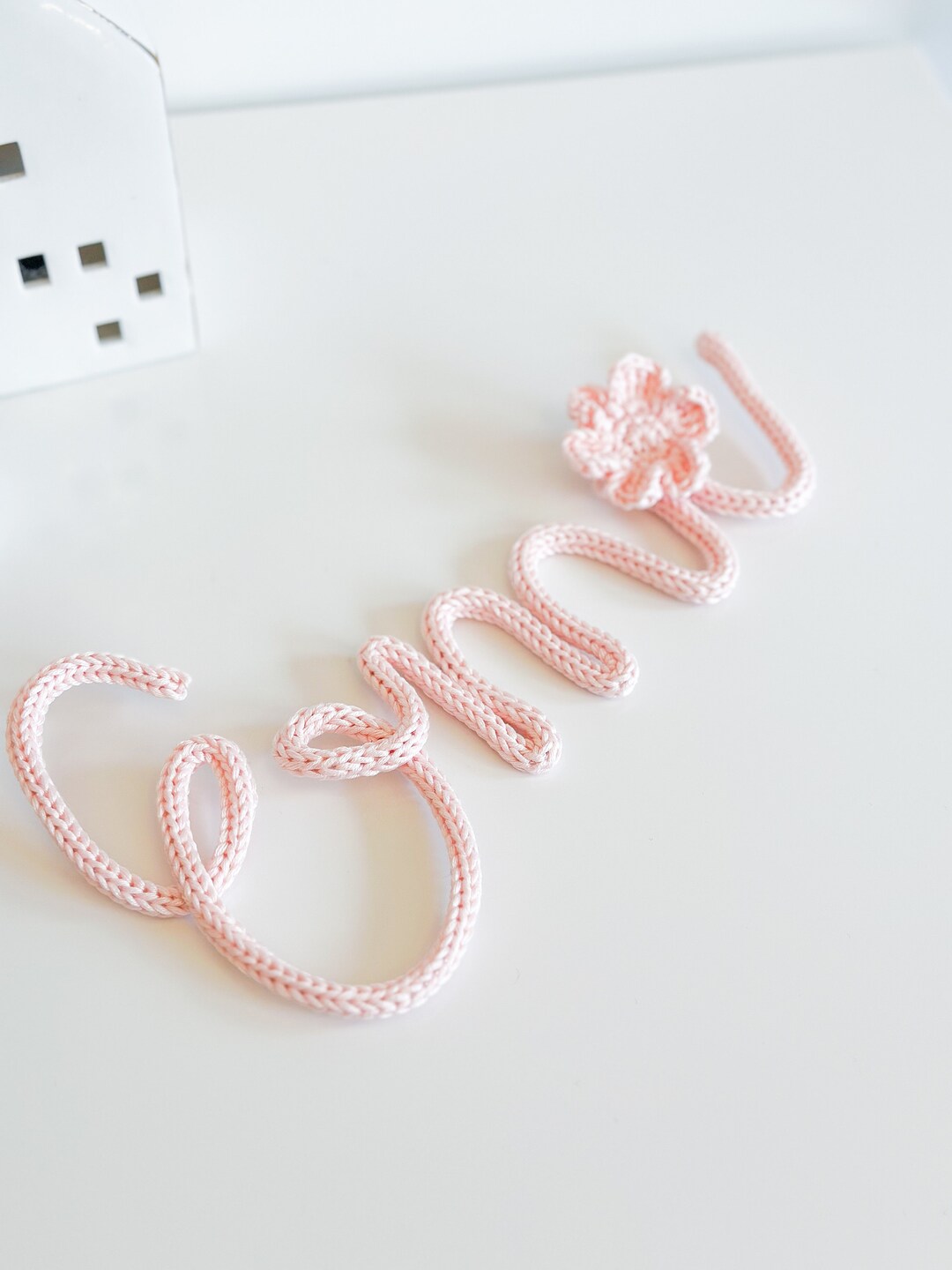 Name Plate, Lettering Made of Wire and Wool, Door Sign, Personalized ...