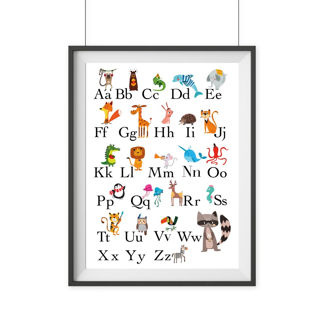 ABC Poster, Animal Alphabet Animals DIN A4 DIN A2 - Etsy