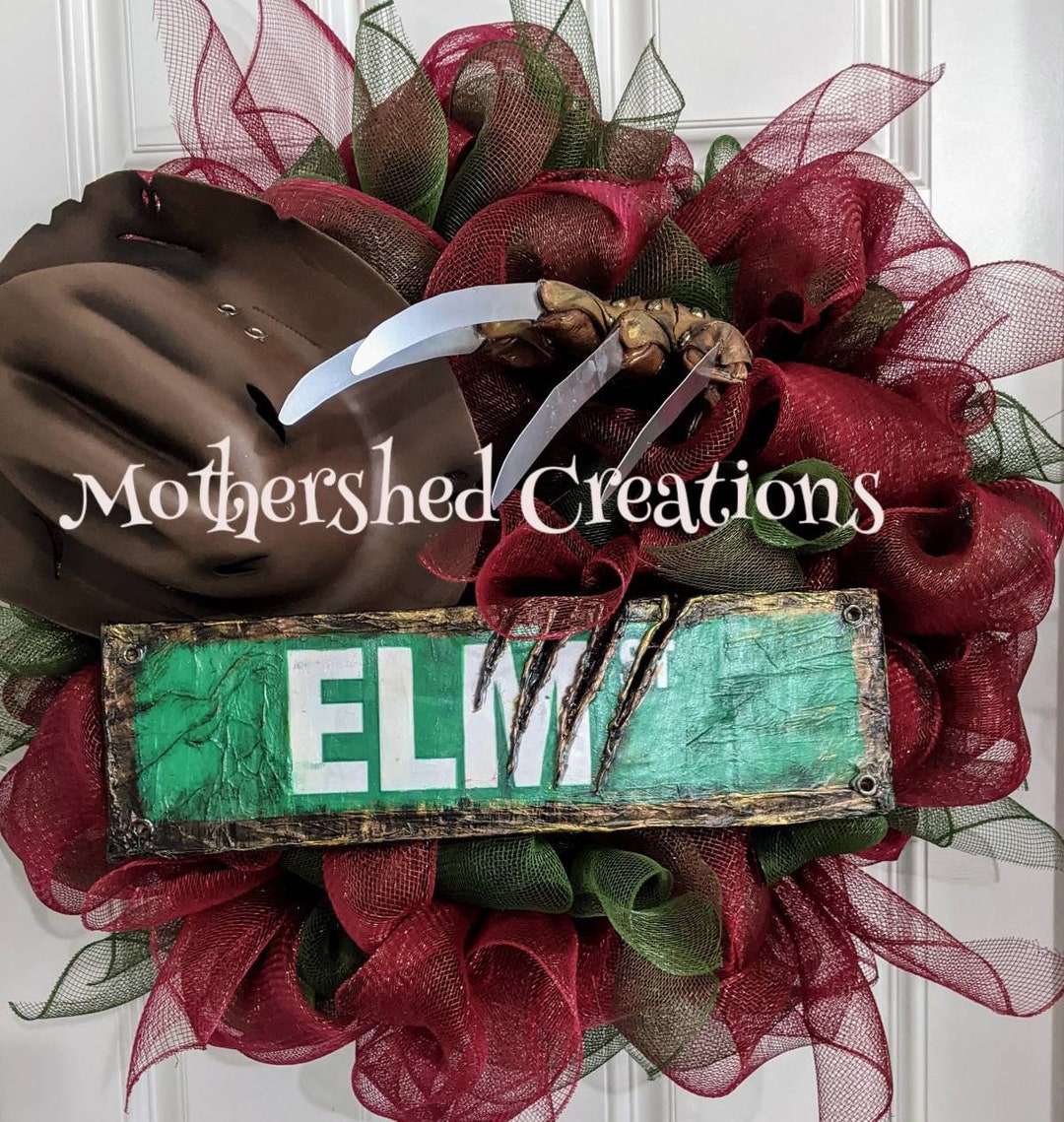 Freddy Krueger Wreath. Nightmare on Elm Street Wreath. Halloween Wreath ...