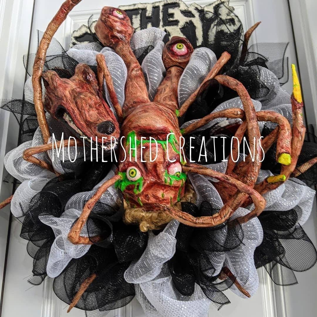 The Thing Custom Handmade Wreath. Norris Spider Head. Horror Wreath ...