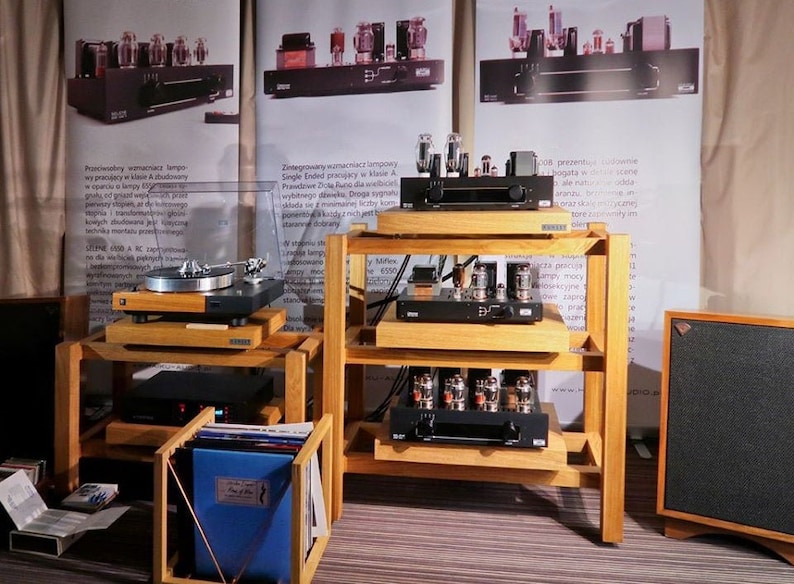 Hi-fi Audio Rack Hand Made of Solid Oak Wood for Hiend Audio Components ...