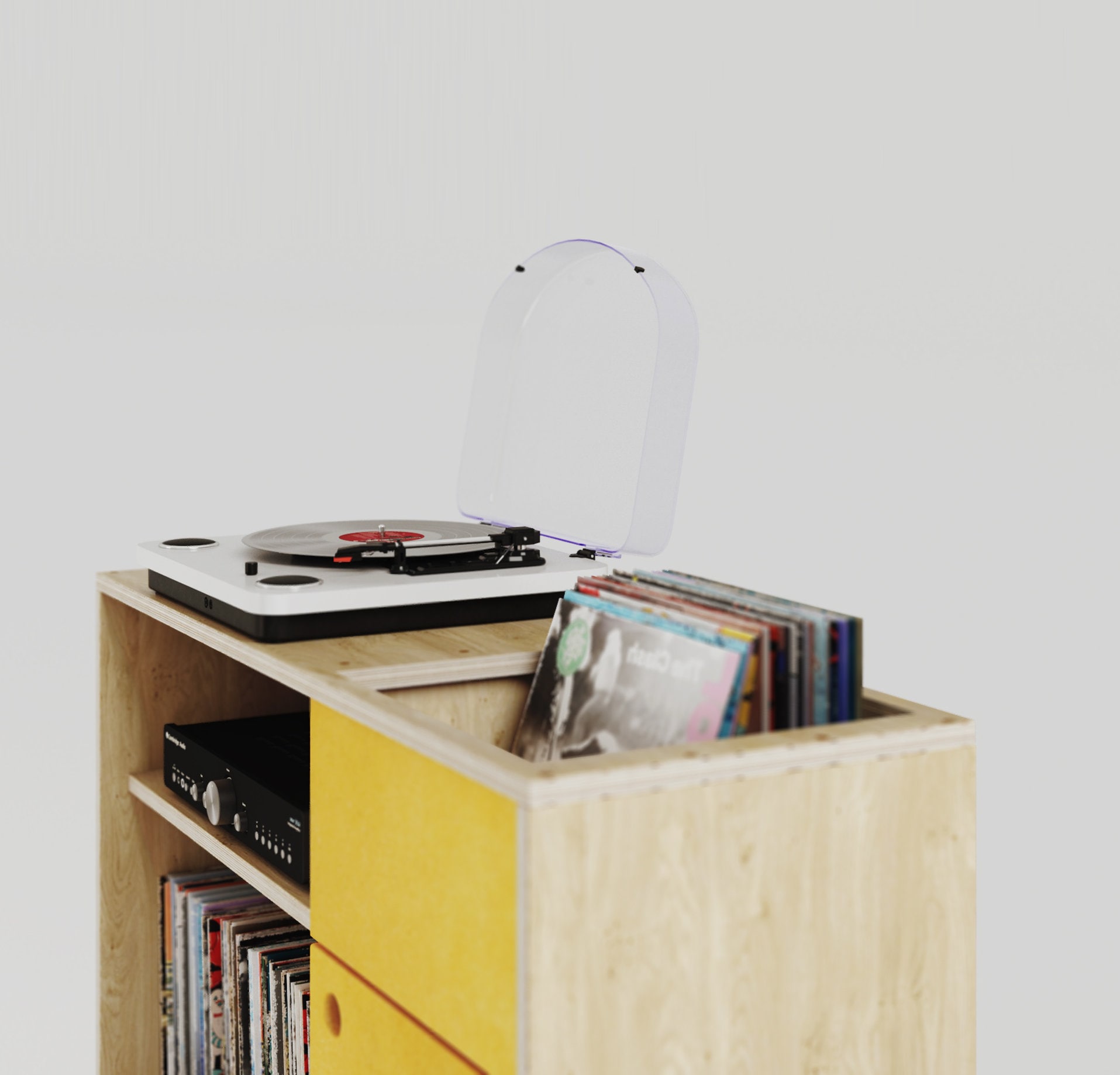 Turntable Stand and Vinyl Record Storage Console - Etsy