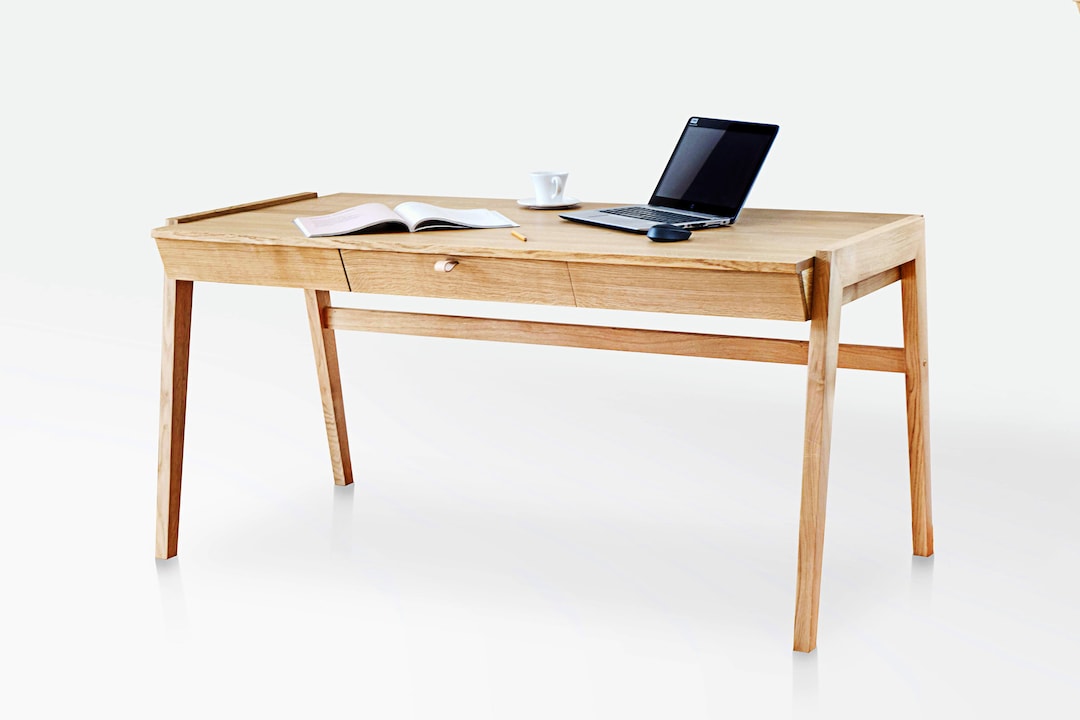 Handcrafted Joinery Wooden Desk With Drawer | Solid Oak Study Desk ...