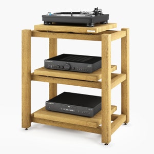 Hi-fi Audio Rack Hand Made of Solid Oak Wood for Hiend Audio Components ...