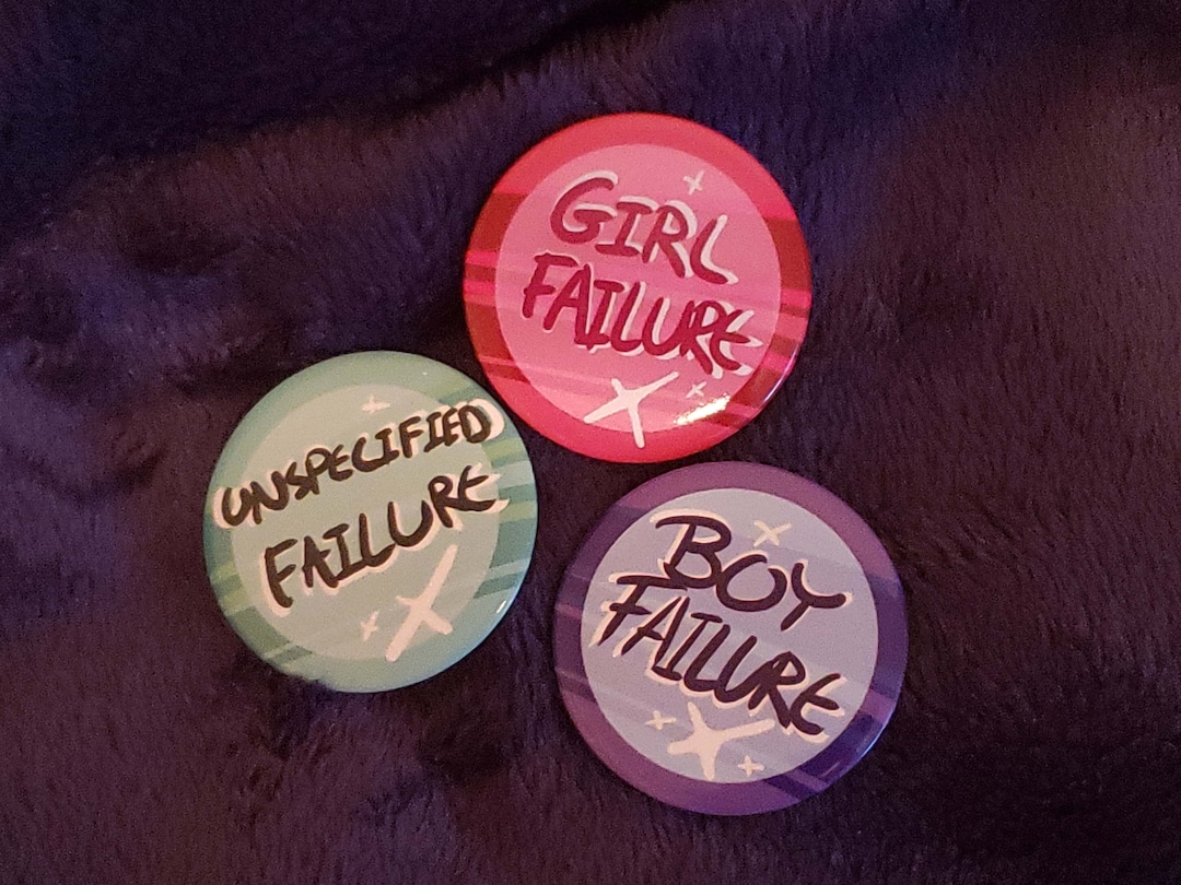 Girl Failure Buttons - Etsy