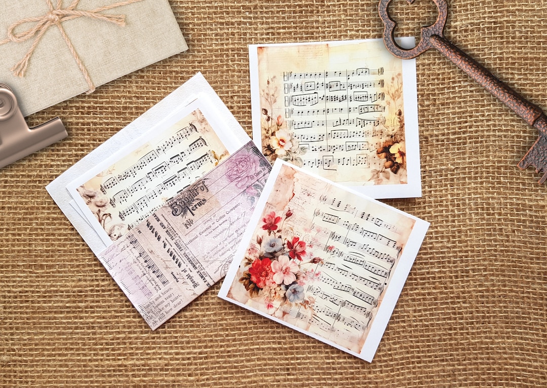 Love Song Background Sticker Set 6 Clear Matt Stickers for Journal ...