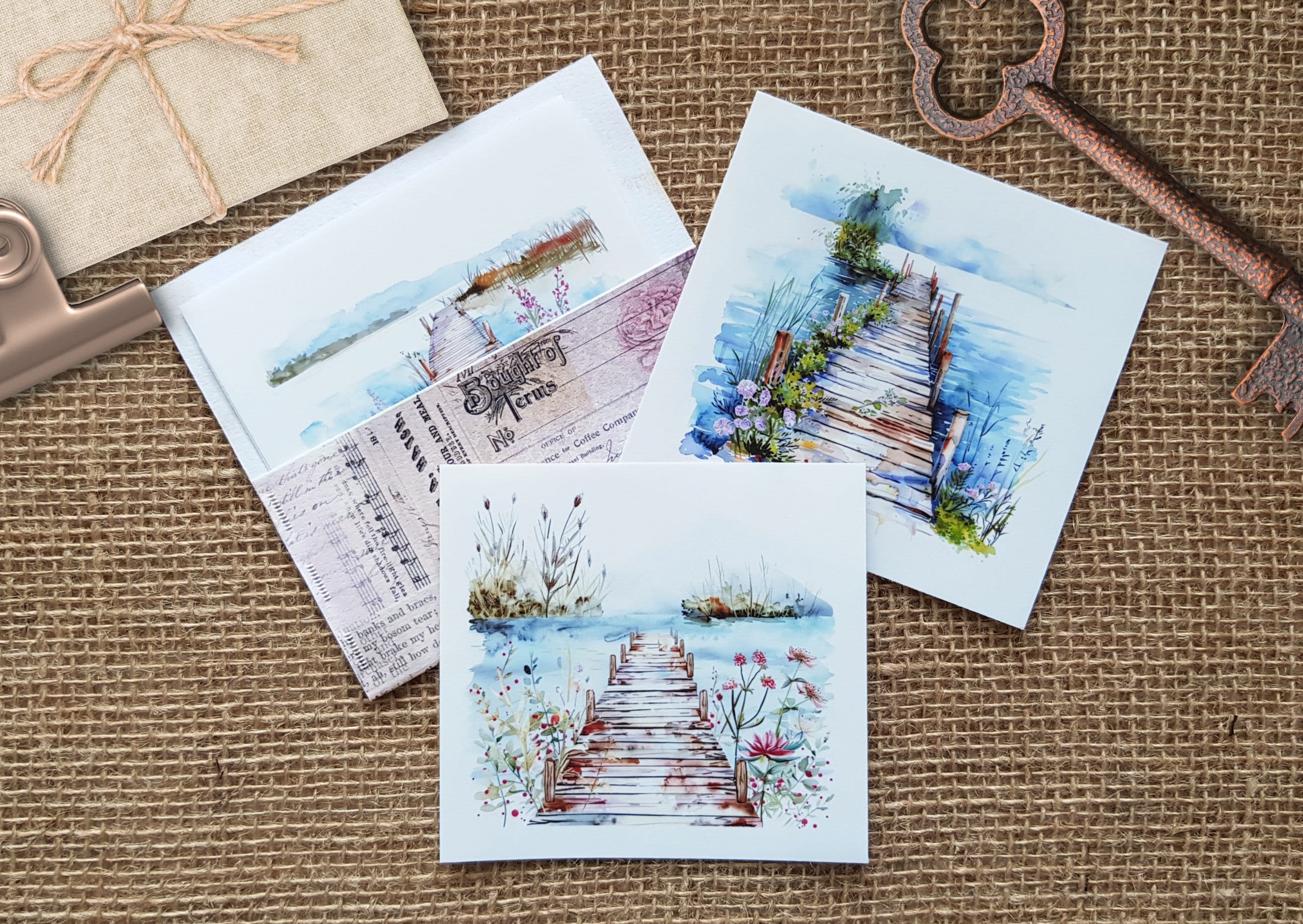 Boardwalk Sticker Set - 6 Transparent Background Stickers for Journal ...