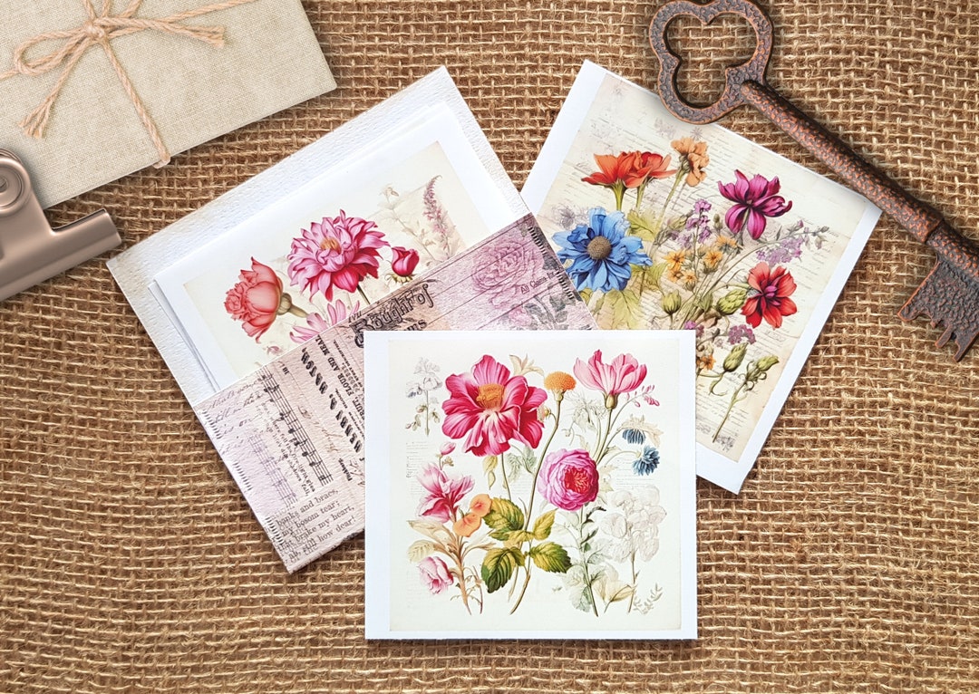 Wildflowers Background Sticker Set - 6 Transparent Background Stickers ...