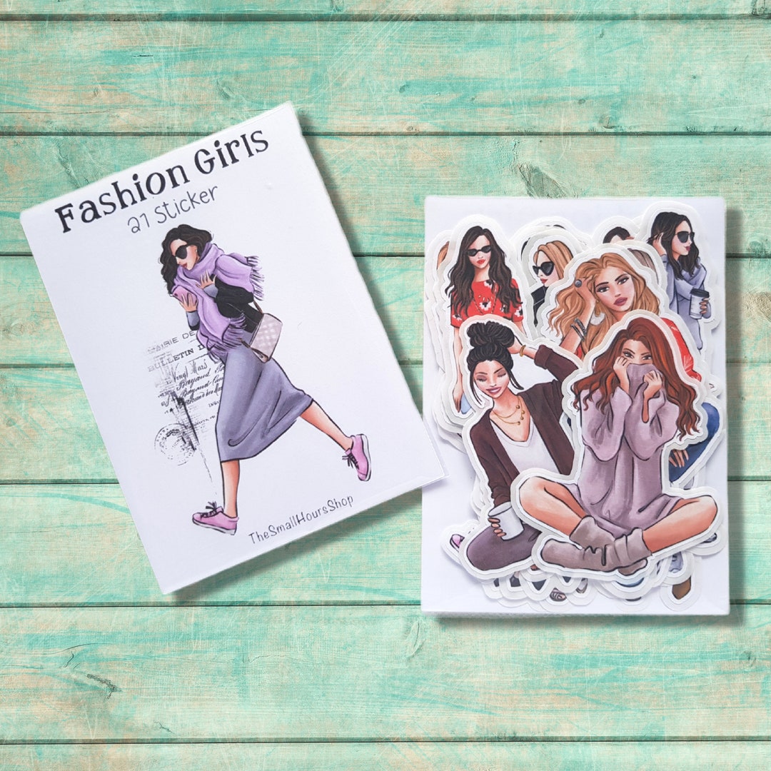 Fashion Girls Sticker Set 21 Individual Girl Stickers Bullet Journal ...