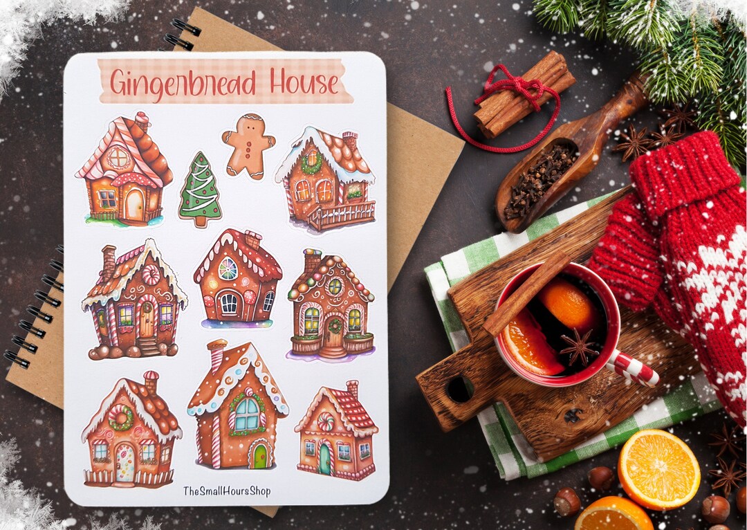 Sticker Arch Gingerbread House Bujo Stickers, Planner Stickers ...
