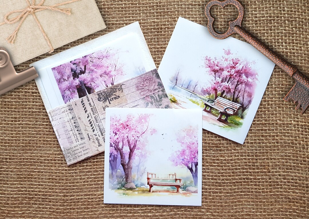 Blossom Garden Background Sticker Set 6 Clear Matt Stickers for Journal ...