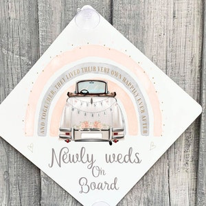 Personalised Just Married Car Sign Vintage Wedding Car Sign - Etsy
