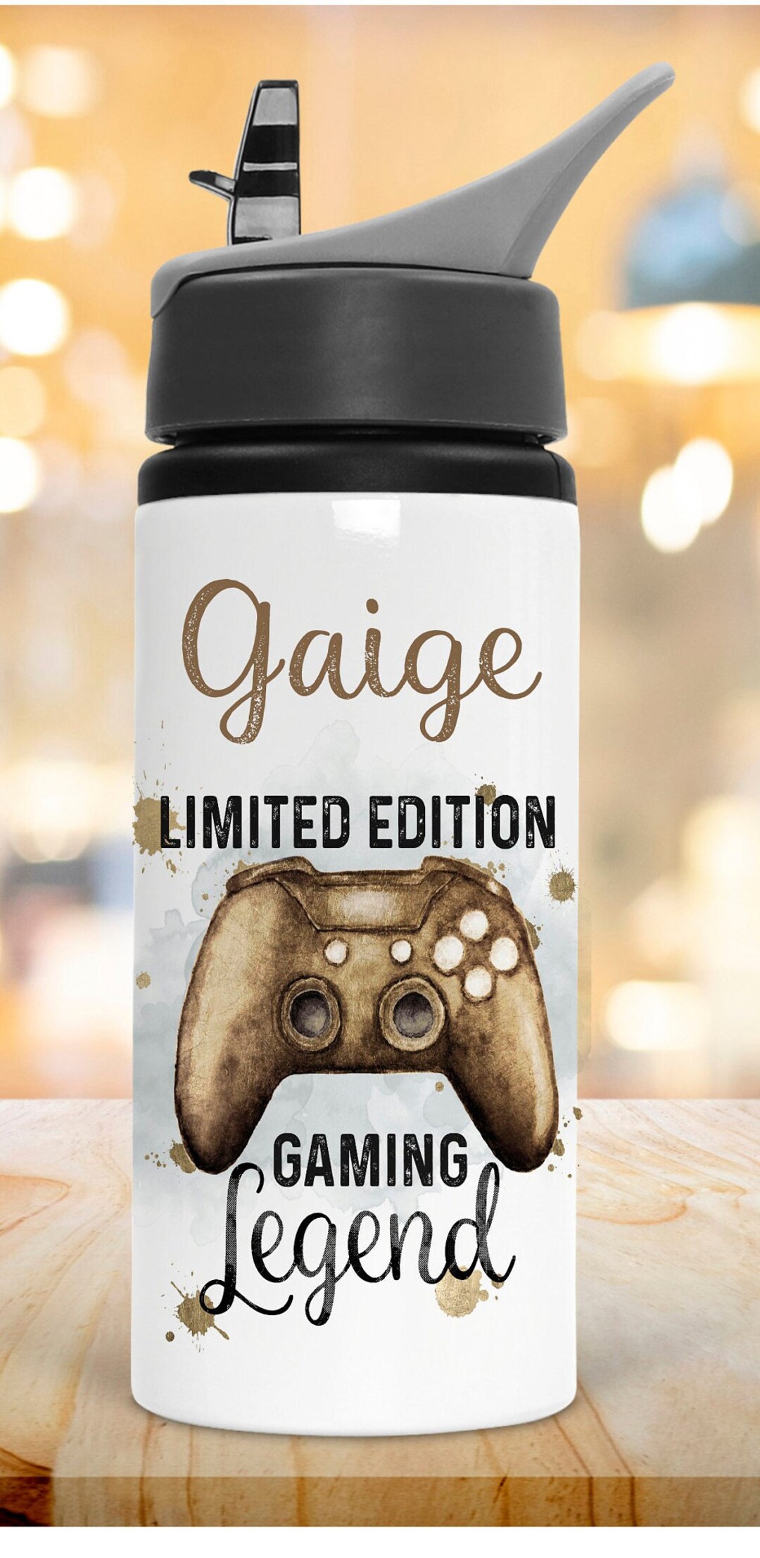 Personalised Gamer Water Bottle, Game Controller Bottle, Gamer Gift - Etsy