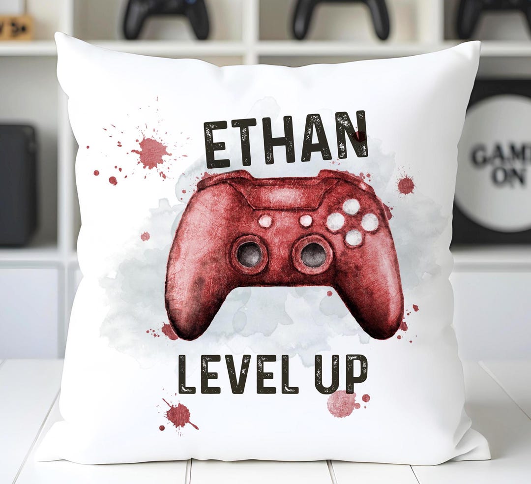 Personalised Gamer Cushion, Gamer Gift, Game Controller Cushion - Etsy