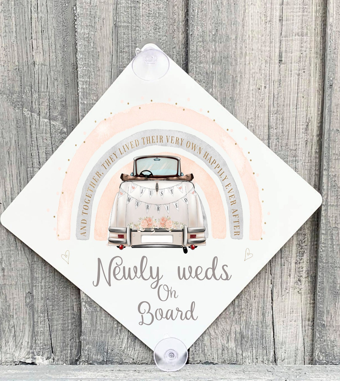 Just Married Car Sign Vintage Wedding Car Sign Just Married - Etsy
