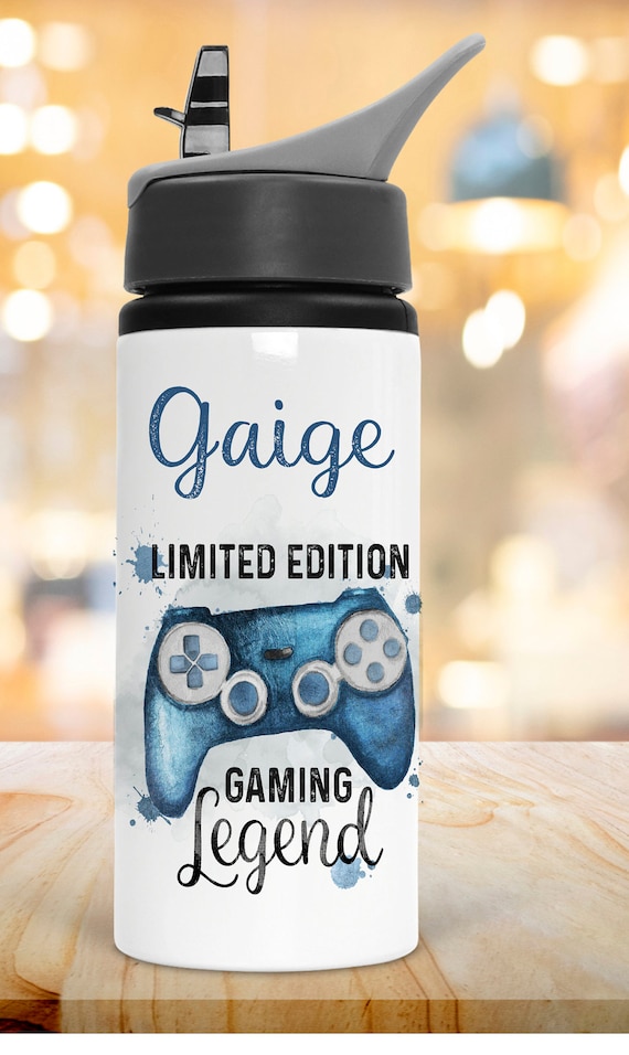 Personalised Gamer Water Bottle Gamer Bottle Gamer Gift - Etsy