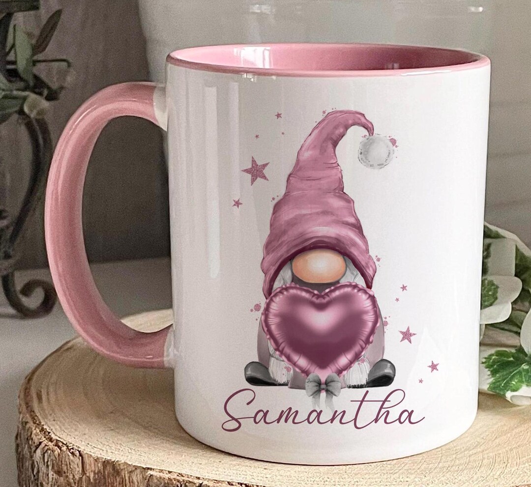 Pink Gonk Mug, Girl Gonk, Birthday Gift, Valentine Gonk Mug, Girlfriend ...