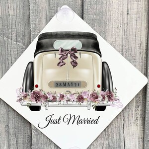 Personalised Just Married Car Sign Vintage Wedding Car Sign - Etsy