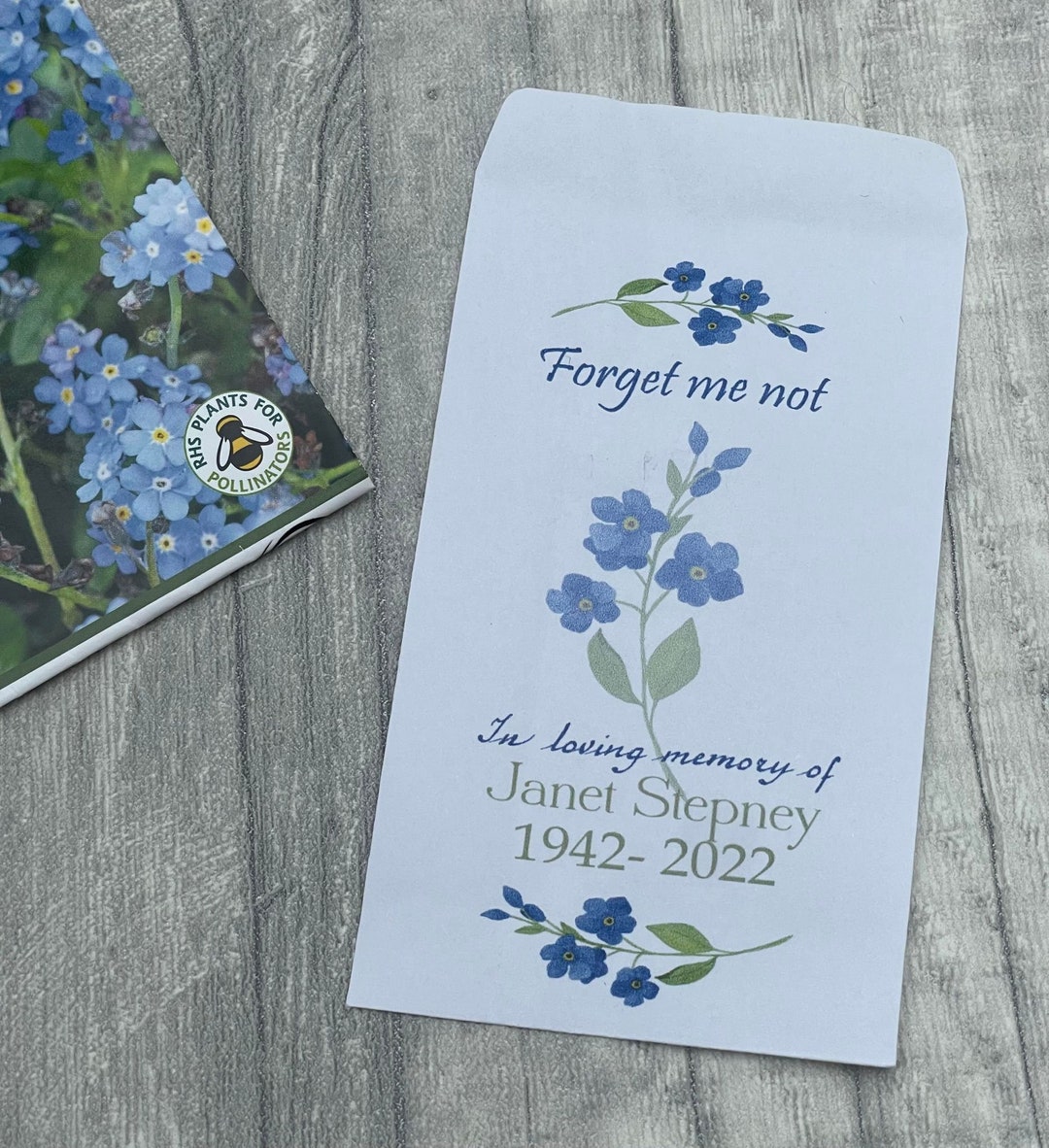 Personalised in Loving Memory Seed Packets, Remembrance Seed Packets ...