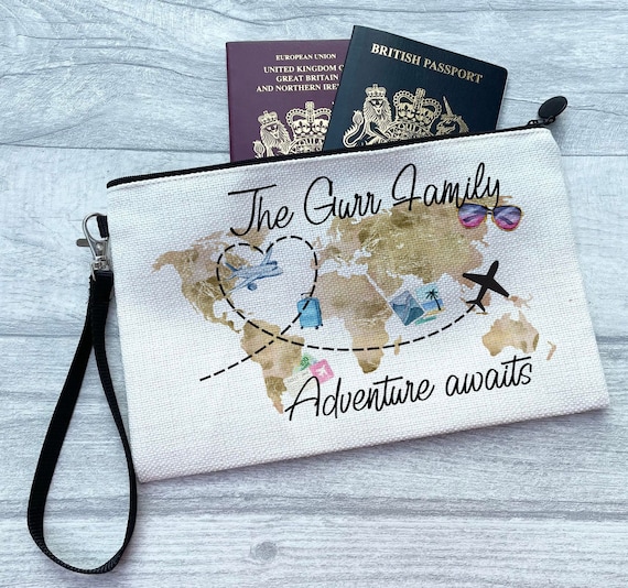 Passport Holder Travel Documents Pouch Family Holiday - Etsy