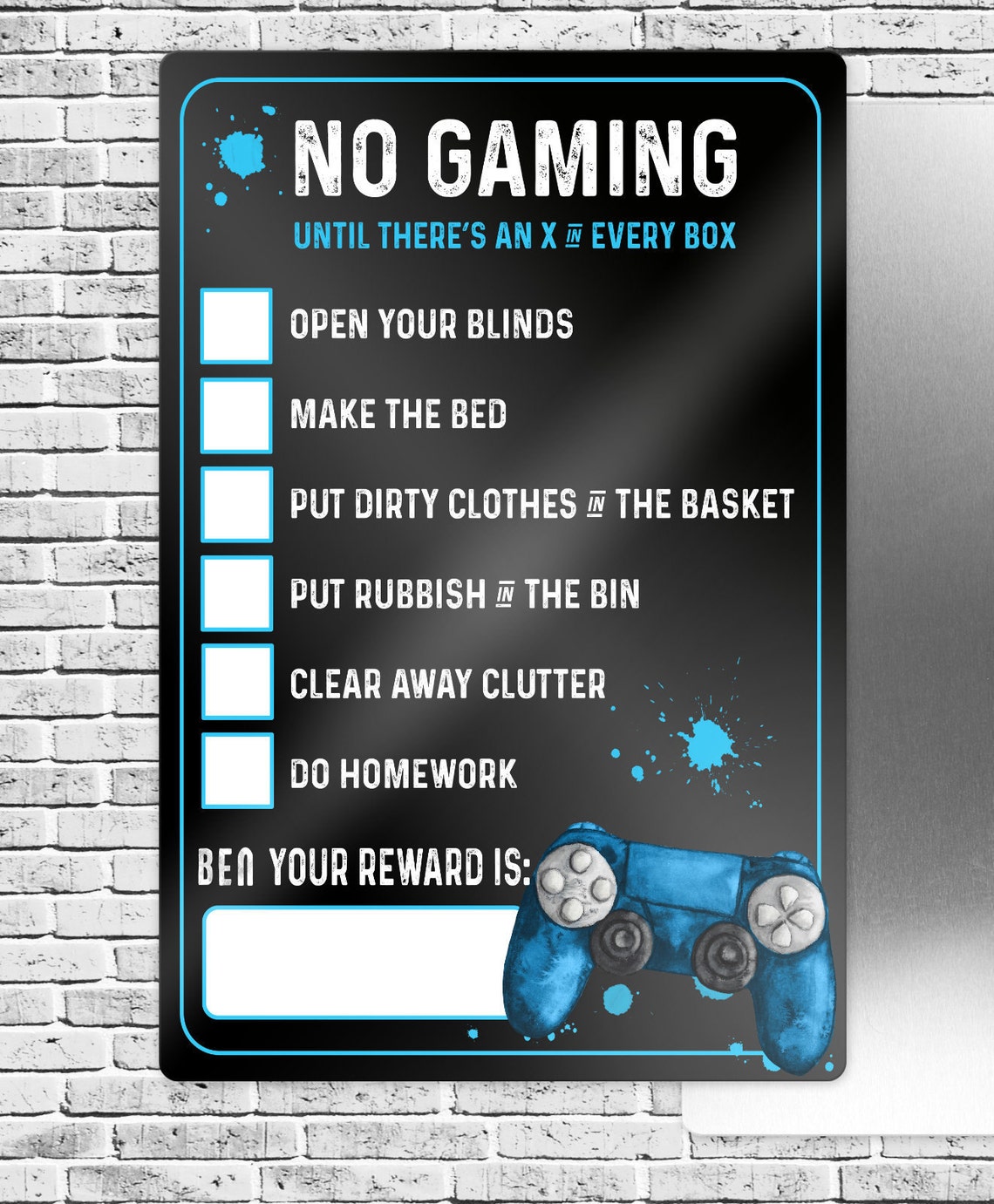 Personalised Gamer Reward Chore Chart | Etsy