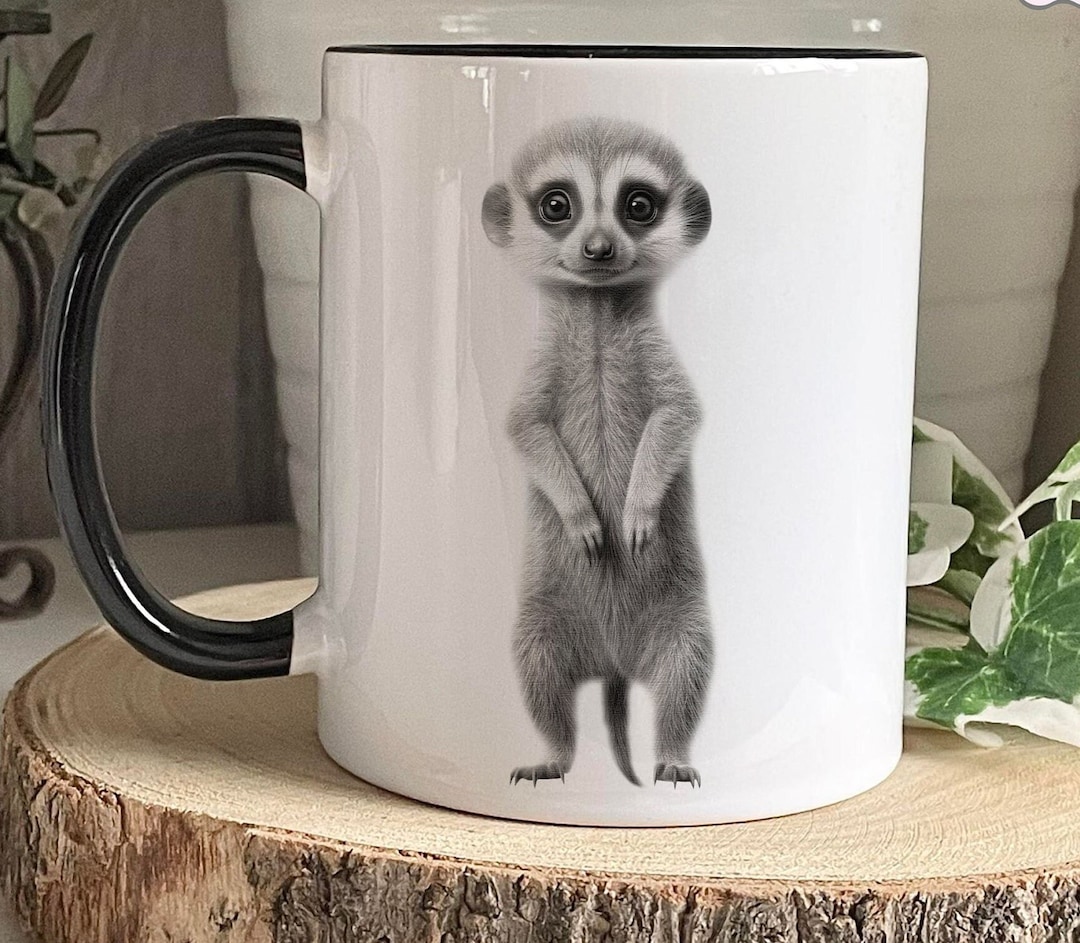 Meerkat Mug, Sketchy Animal Mug, Personalised Mug, Animal Gift Mug - Etsy