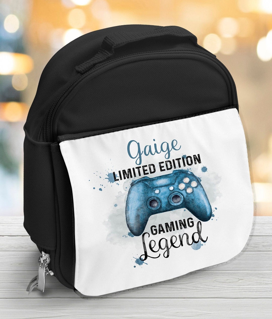 Personalised Gemer Children's Insulated Lunch Bag, Game Controller ...