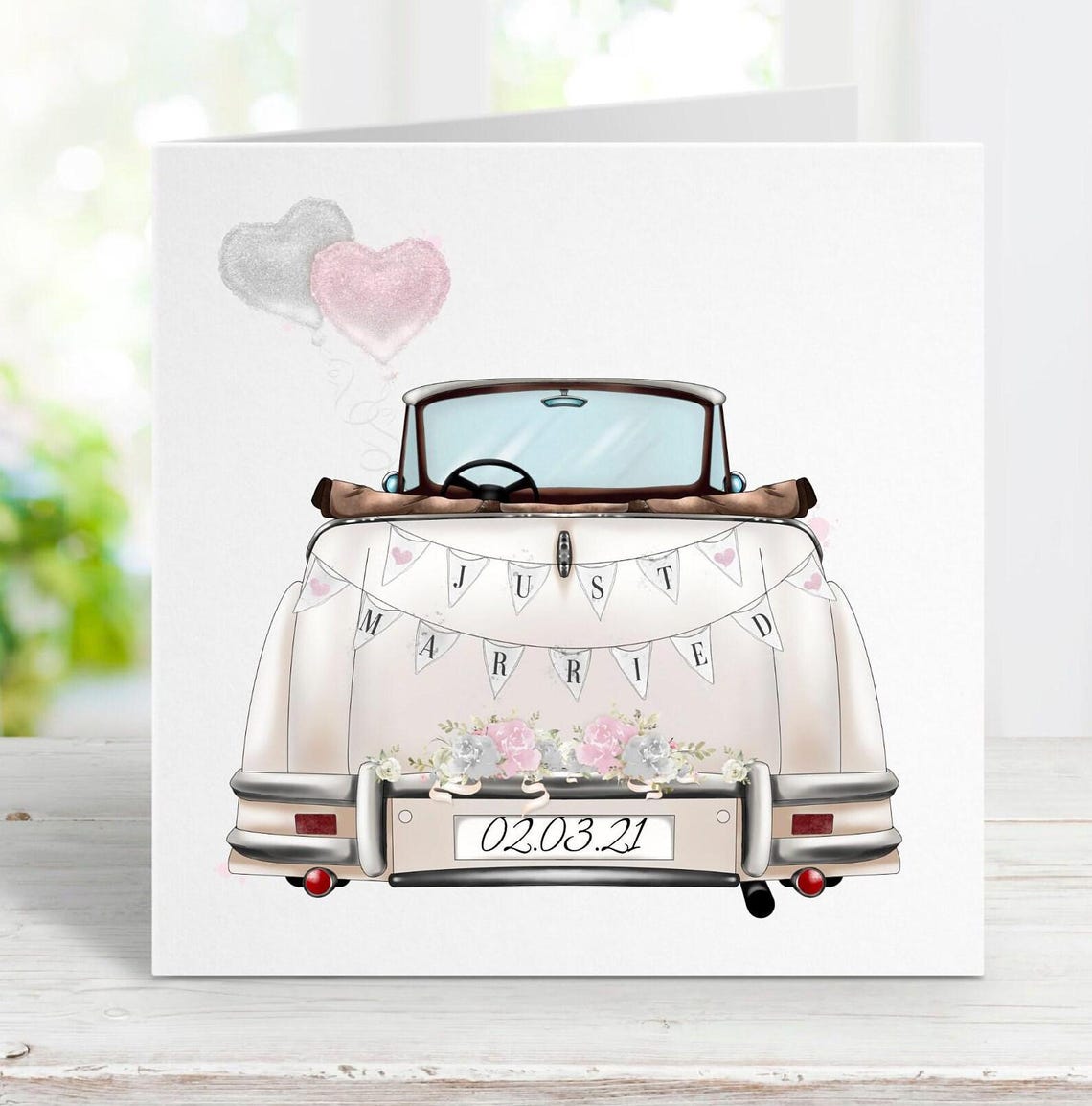 Just Married Car Sign, Vintage Wedding Car Sign, Just Married Sign ...