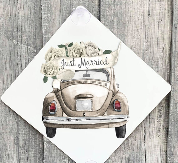 Just Married Vintage Sign