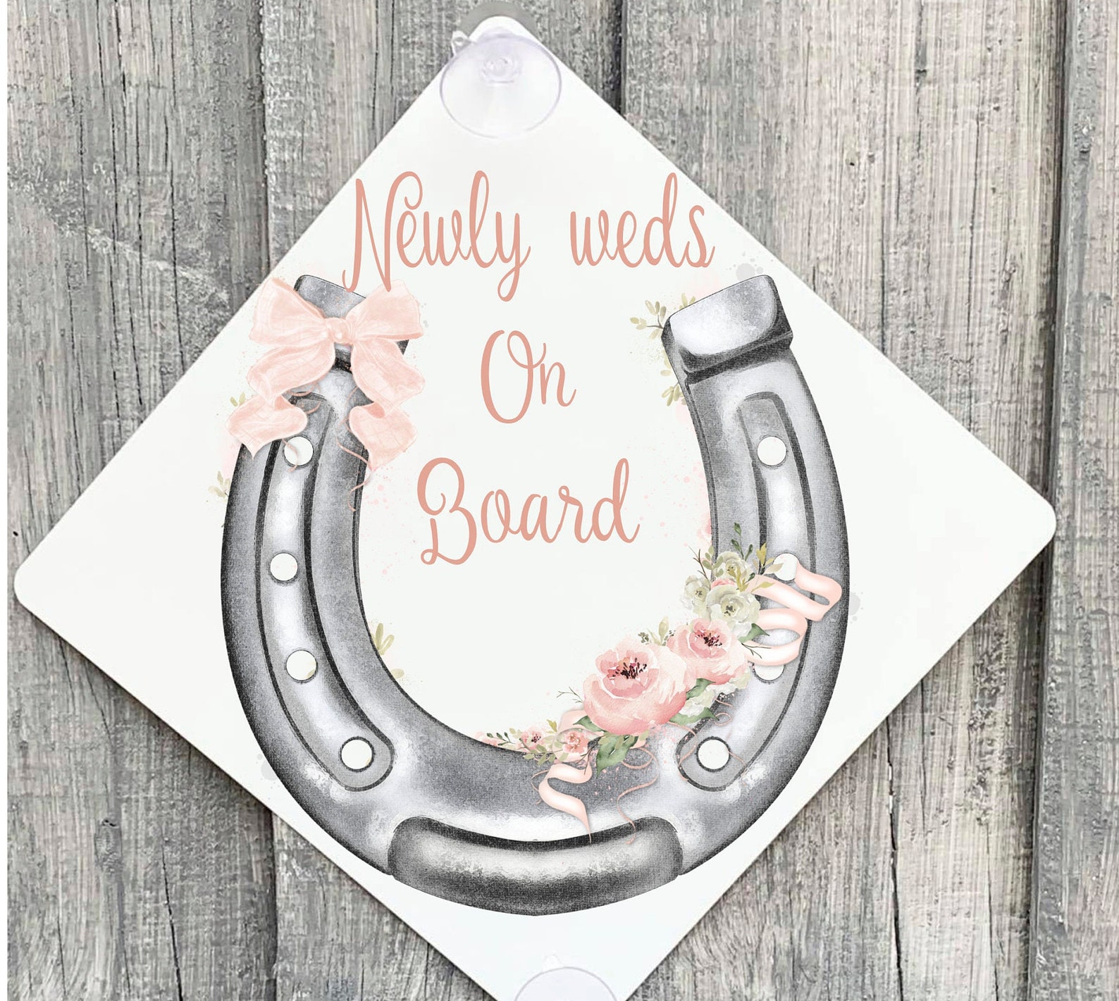 Personalised Just Married Car Sign Vintage Wedding Car Sign - Etsy