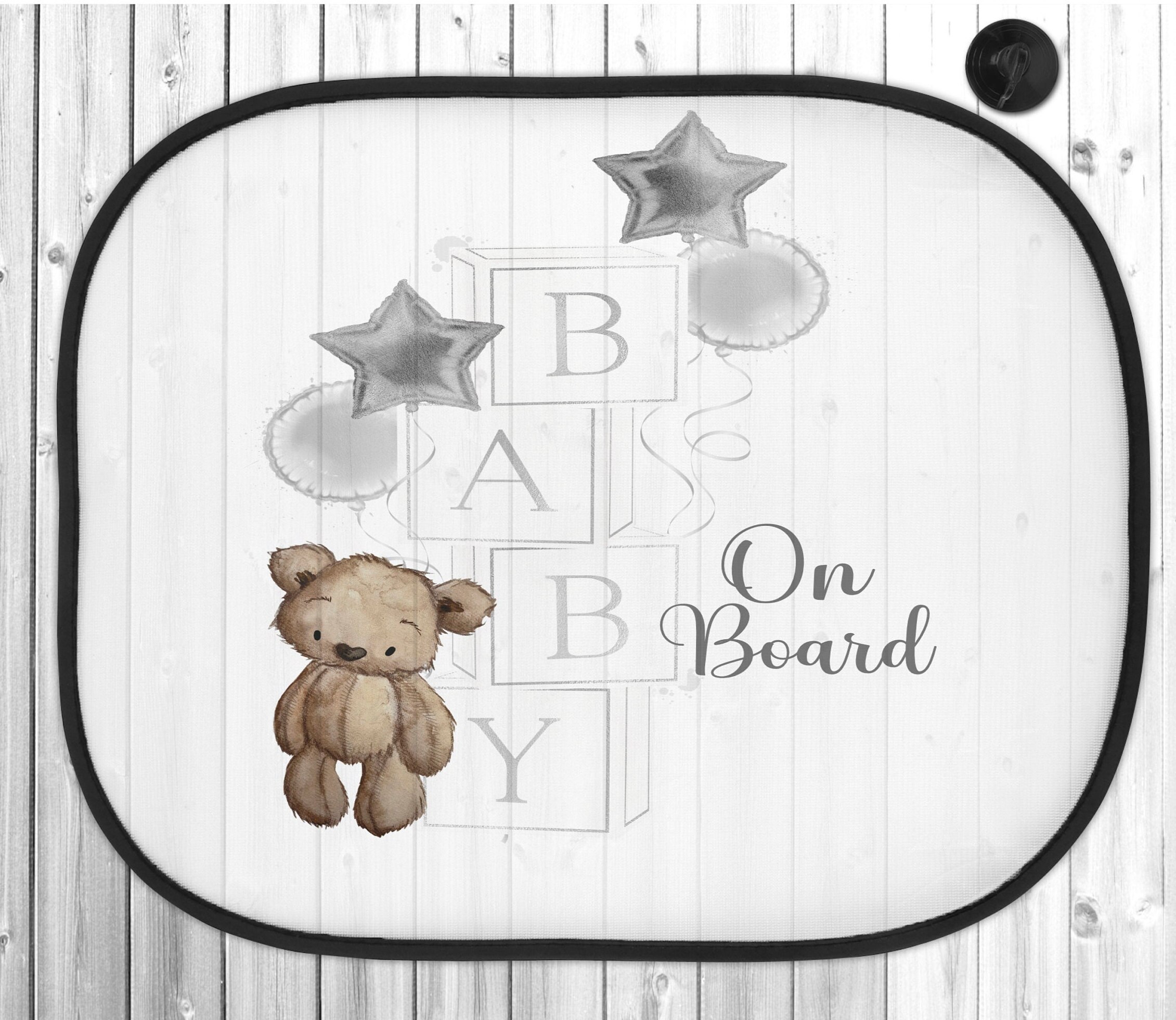 Personalised Baby on Board Car Sign Bear Baby Blocks Car Sign - Etsy