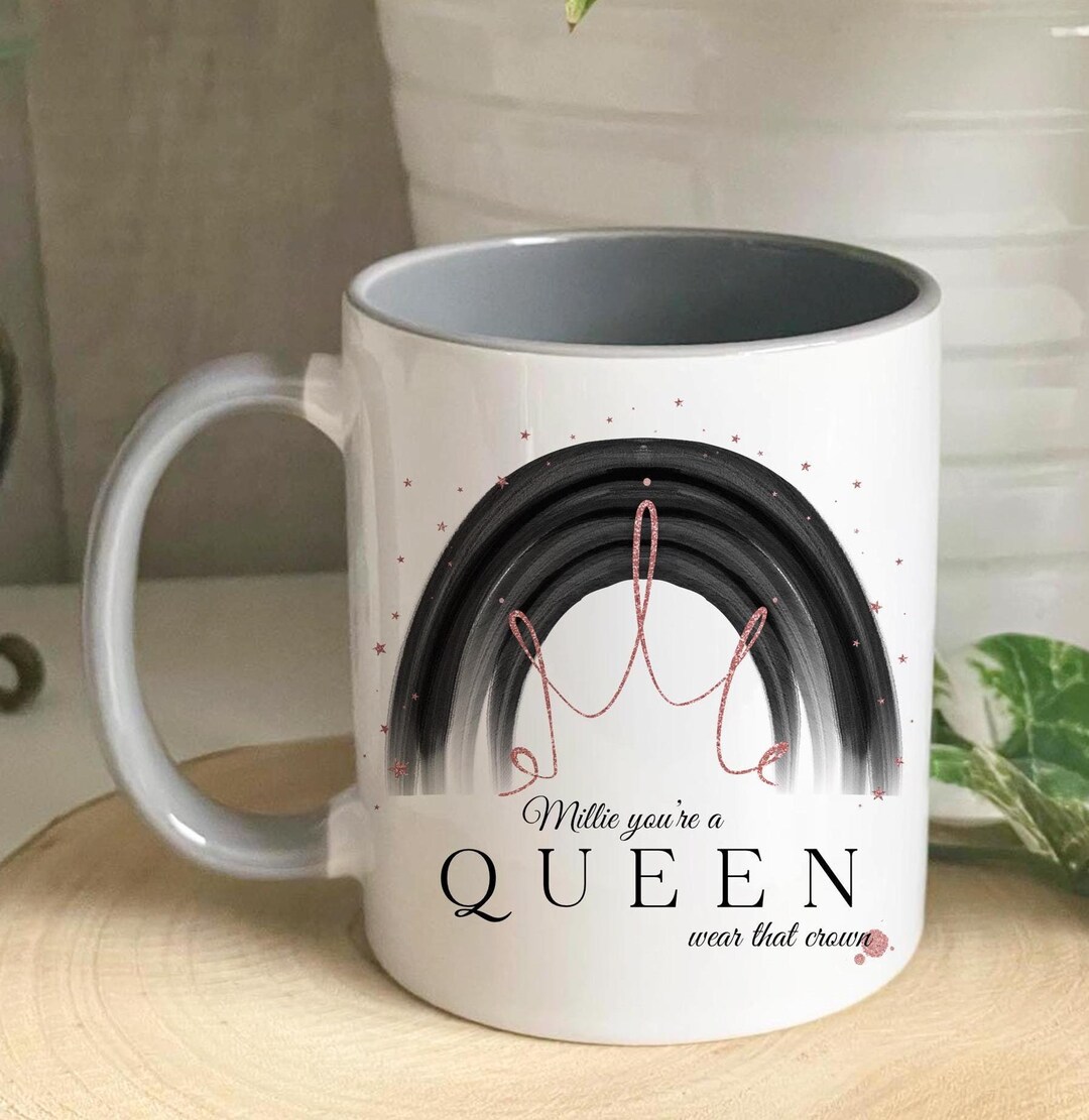 Personalised Sweary Queen Mug, Queen Mug, Mug & Coaster Gift Set, Queen ...